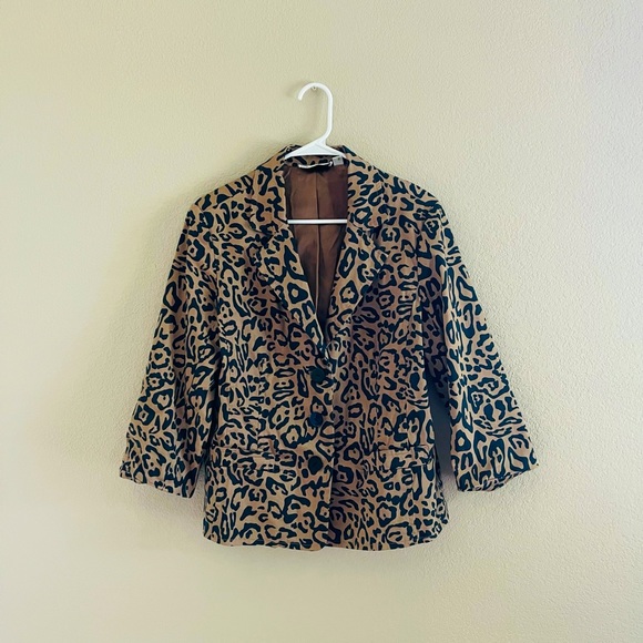Jackets & Coats | Cheetah Print Blazer | Poshmark